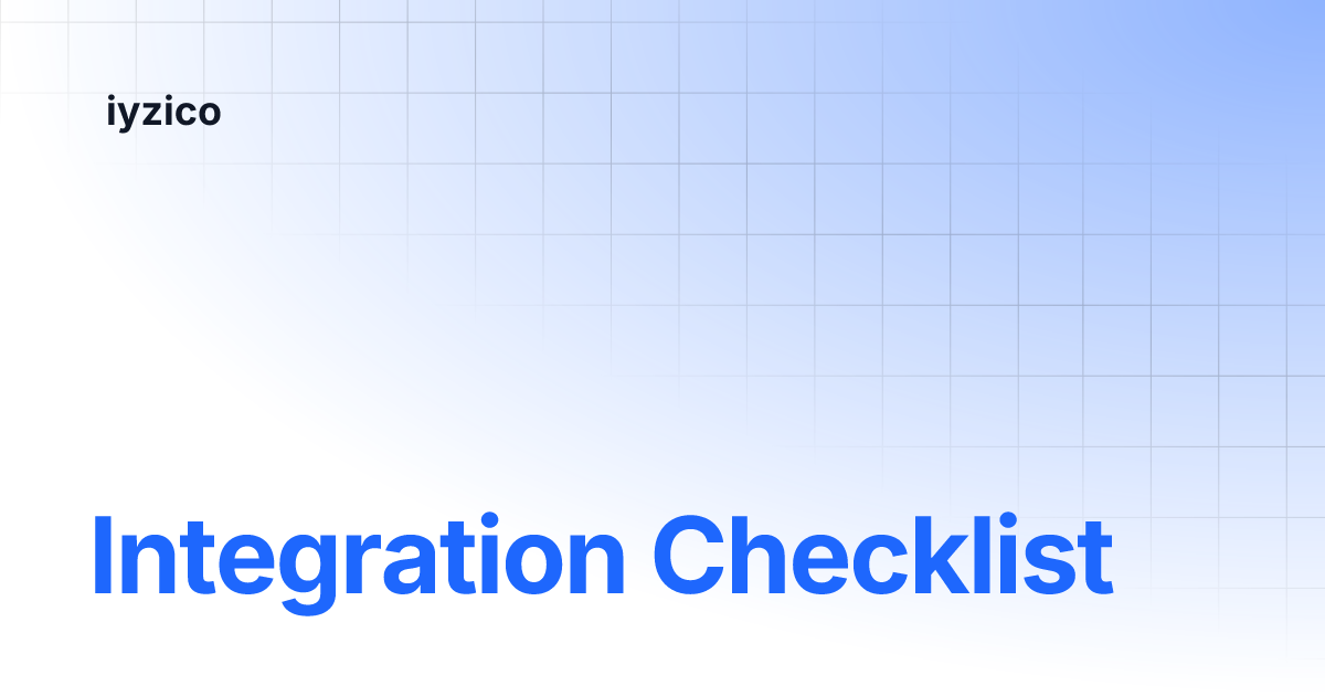 Integration Checklist | EN | iyzico